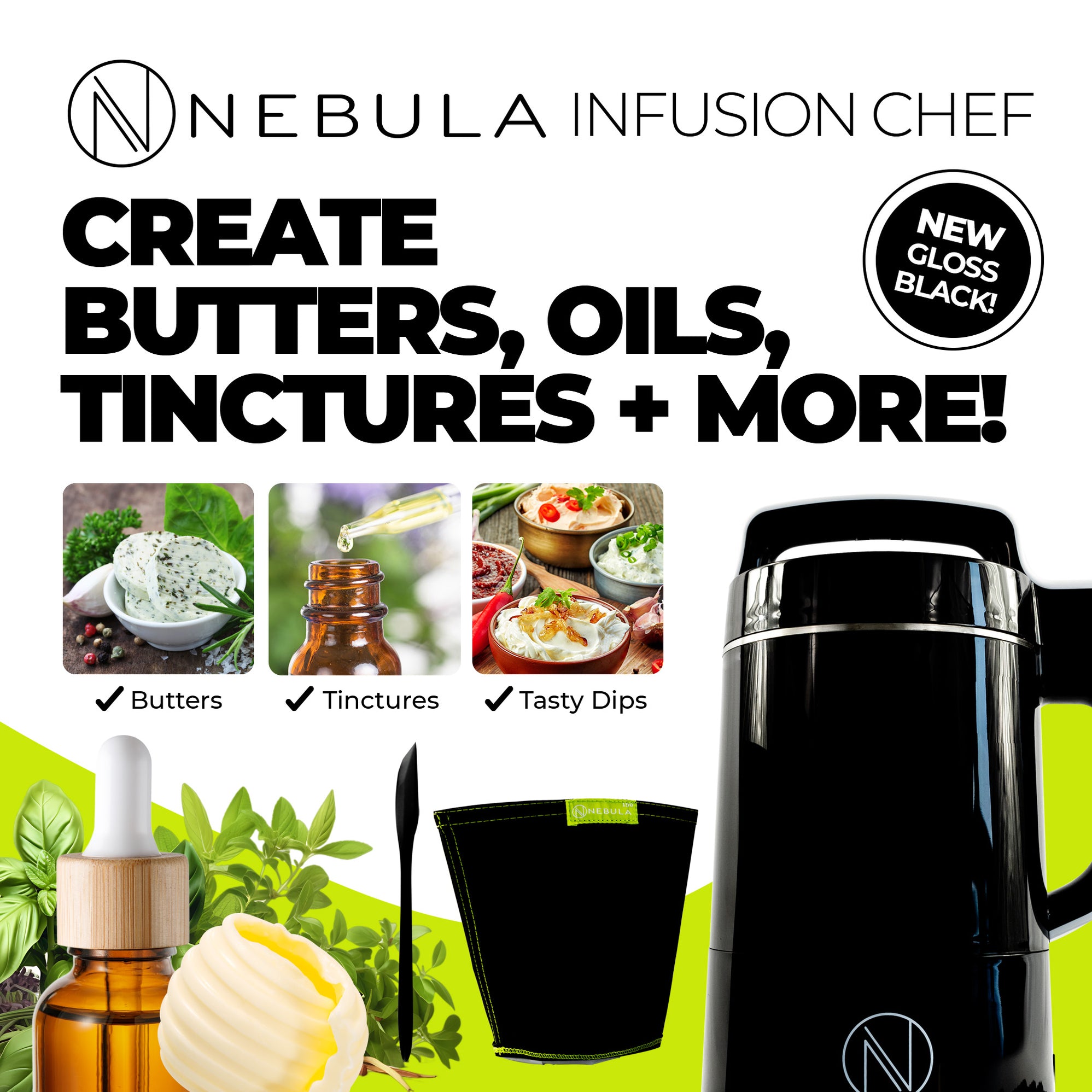 Nebula Infusion Chef (Black) – Botanical Herbal Extractor for making T ...